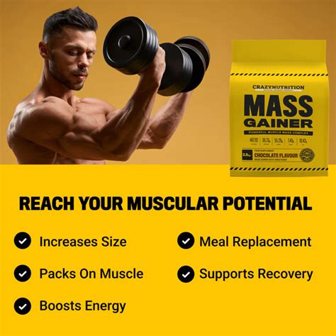 Mass Gainer Proteine Masa Musculara De La Crazy Nutrition