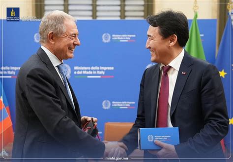 Монгол Итали хоёр улс чухал ашигт малтмалын чиглэлээр хамтын ажиллагааг хөгжүүлнэ