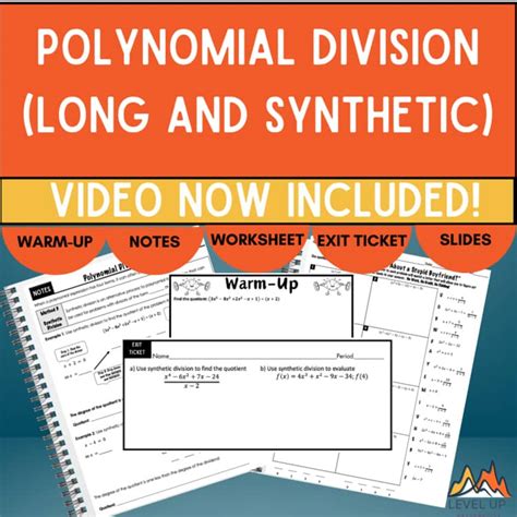 Dividing Polynomials Long And Synthetic Division Notes Self Checking