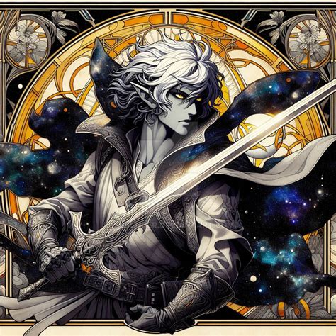 Drow Warrior With Sword Art Adoptable Character 8 By Dissunder On