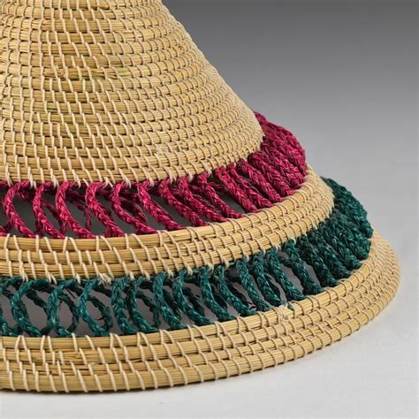 Vintage Basotho Straw Hat Mokorotlo Lesotho National Symbol Folk Art