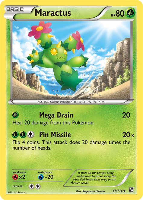Maractus 11114 Black And White Pokemonkaartnl