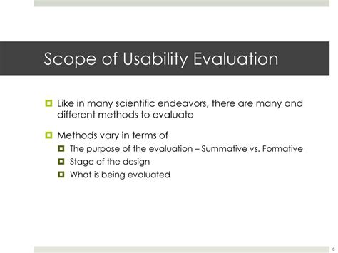 An Overview Of Usability Evaluation Ppt Download