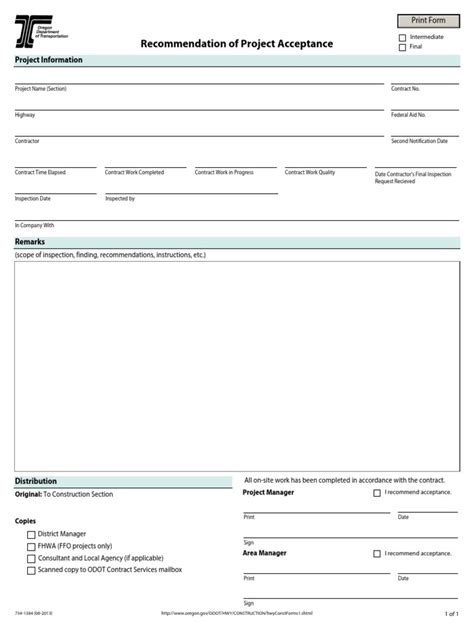 Acceptance Form Pdf