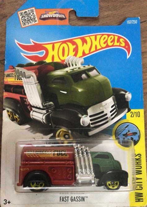 Hot Wheels Fast Gassin Dhr67 Redgreen Crazy 4 Diecasts