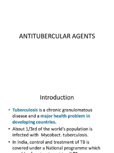 Antitubercular Agents Pdf