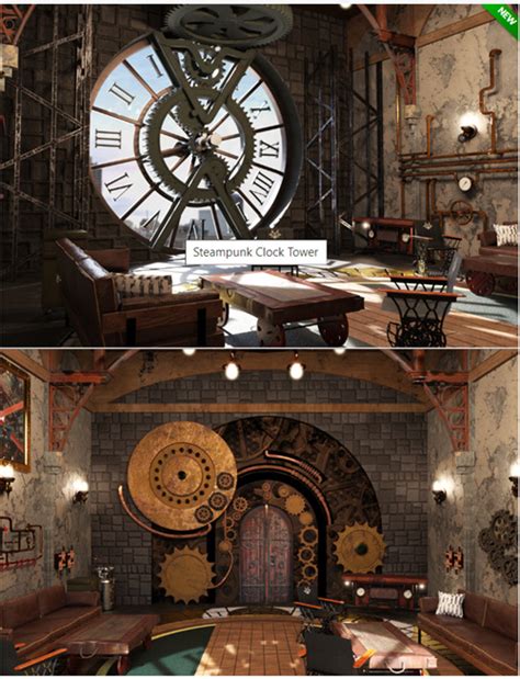 Steampunk Clock Tower Daz3d And Poses Stuffs Download Free Discussion About 3d Design
