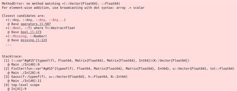 Implementation Implicit Gauss Method General Usage Julia