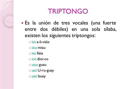 Triptongo Ejemplos Separados En Silabas Lablo