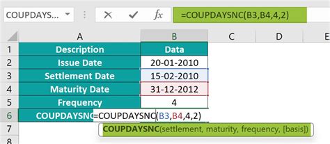 Coupdaysnc Excel Function Syntax Examples How To Use
