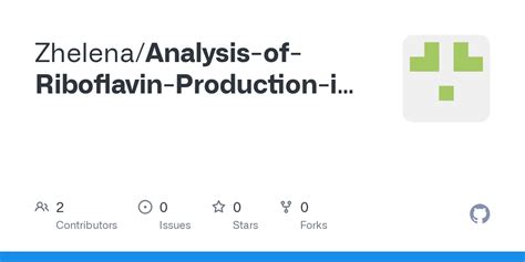 Analysis Of Riboflavin Production In Bacillus Subtilisriboflavincsv