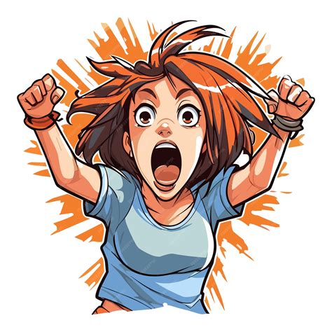Screaming Female Cartoon