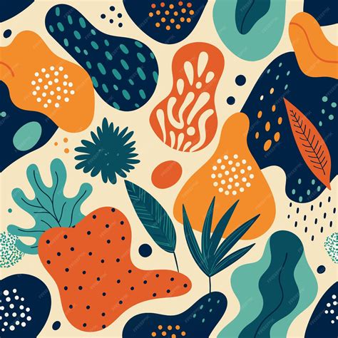 Premium Vector Abstract Organic Shapes And Botanical Elements