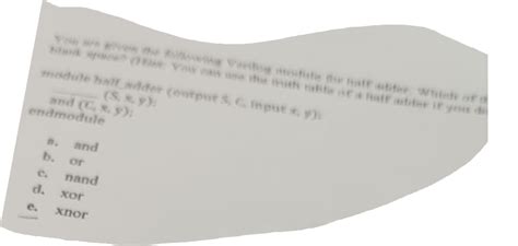 Solved And Cix Y MatmoduleB Andb Orc Nandd Chegg