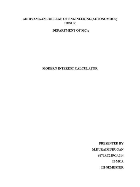 6176ac22pca014 Durai Pdf Interest Interest Rates