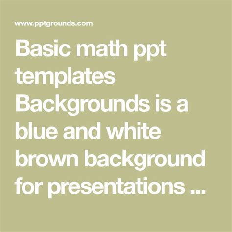 Download Basic Math Powerpoint Templates