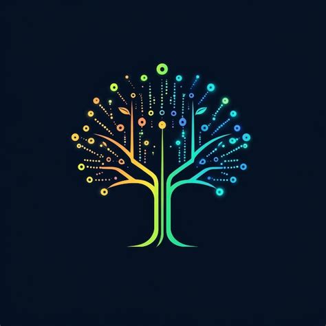 Tree Technology Logo Template Premium Ai Generated Image