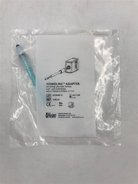 Masimo 108220 Nomoline Adapter Sampling Line W Female Luer Lock