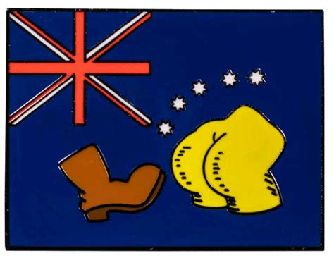 Simpsons Bart Vs Australia Flag Enamel Pin Sanity