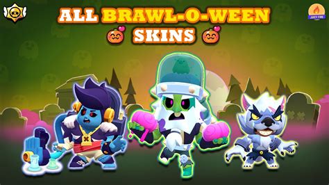 Brawl Stars All Brawl O Ween Skins Unlocked Youtube