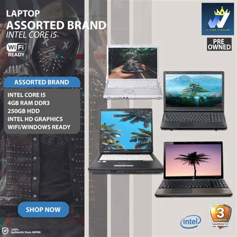 Laptop Sale Assorted Brand Intel Core I3 I5 Core2duo Celeron 4gb