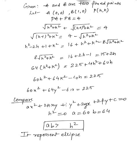 If A And B Are Two Fixed Points And P Is A Variable Point Such That PA PB Where AB