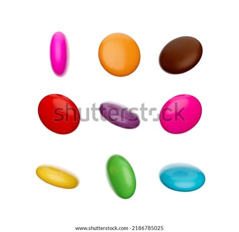 Falling Candy Gems Isolated On White Stock Illustration 2186785025