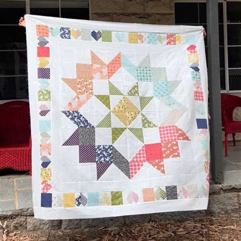 Moda Love Star Quilt Top Said With Love