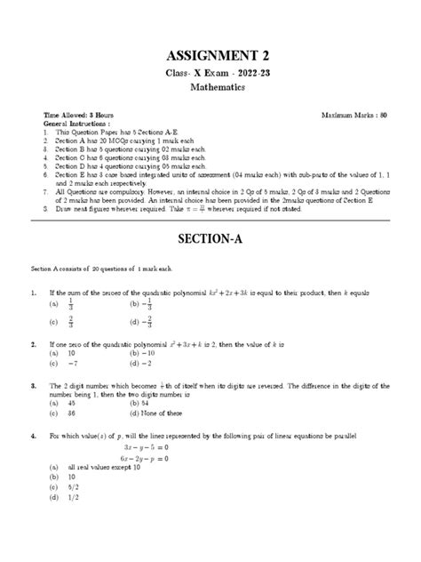 Class 10 Science Assignment 2022 23 Pdf Circle Area