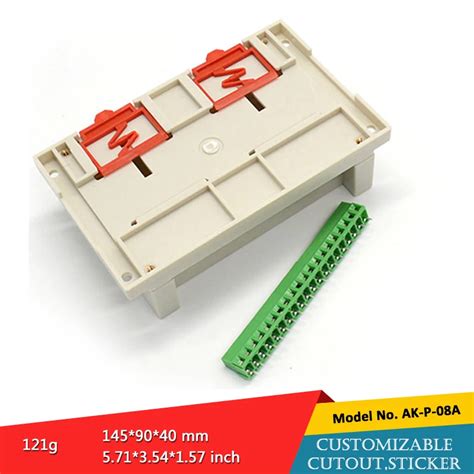 With Terminal Block Plastic Din Rail Enclosure For Electronic Pcb