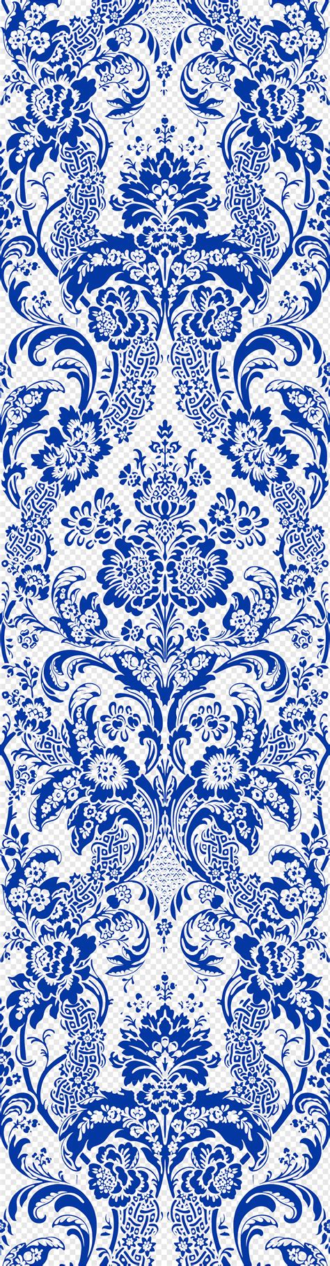 Huadi 파란색과 흰색 도자기 Moutan 모란 중국 고전 파란색과 흰색 도자기 패턴 음영 패턴 모란 파란색 추상 회화