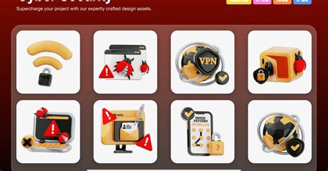Cyber Security 3d Icon Pack Objects Ft Cyber And System Envato