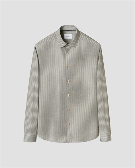 Striped Chambray Shirt Eton
