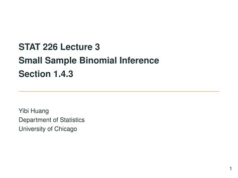 An Introduction To Small Samples Binomial Inference Pdf