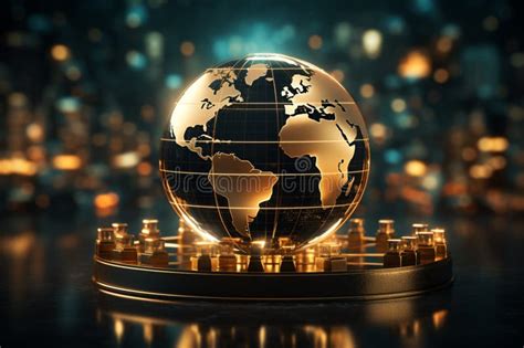 A World Globe Within A Cyber Information Future Blending Tech And