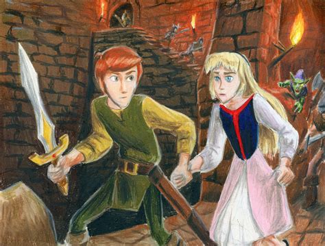 Taran And Eilonwy On The Run Disney Art Disney Pictures The Black Cauldron