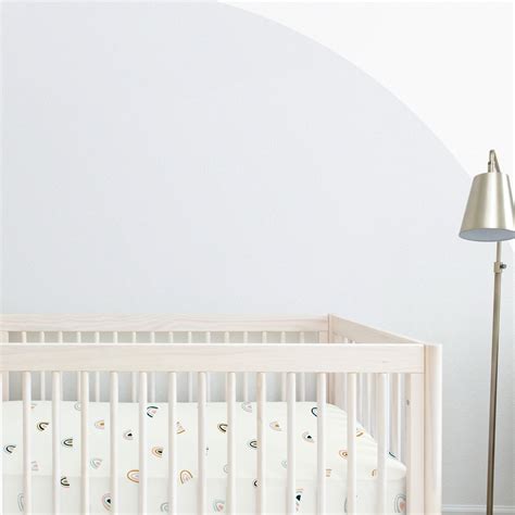 Organic Cotton Fitted Crib Sheet Cute Colorful Rainbow Print Makemake