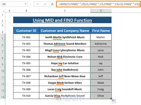 How To Extract Text Between Two Spaces In Excel 5 Easy Ways