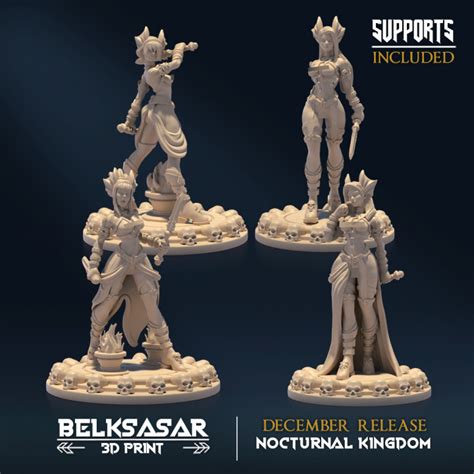 3d Printable Nocturnal Seductive Variant 2 Set X4 By Belksasar