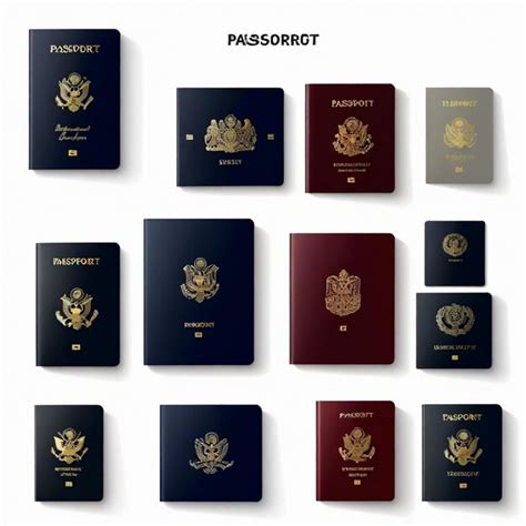 A Collection Of Different Passports Including A Passport Premium Ai