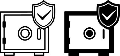 Safe Icons Black And White Icons Safe Container For Money And