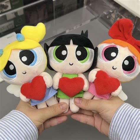 13cm The Powerpuff Girls Plush Toy Bag Pendant Angel And Sport Series