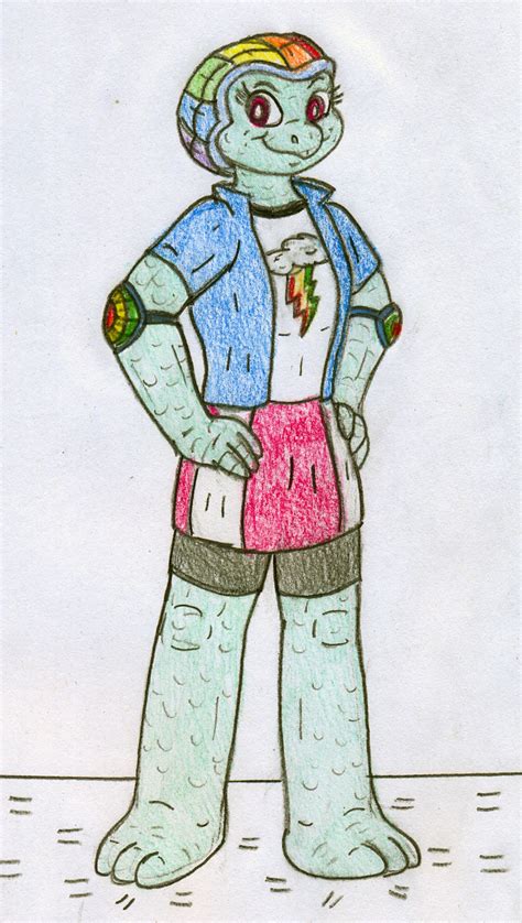 Anthro Tortoise Rainbow Dash By Jose Ramiro On Deviantart
