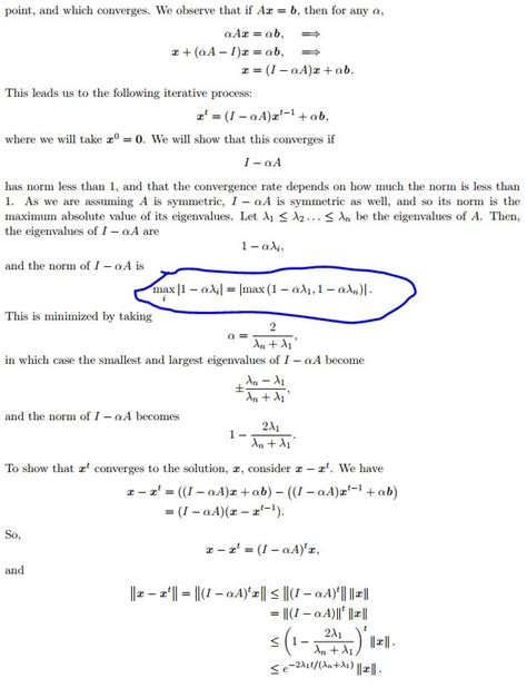 Linear Algebra Help Explain An Equality Why Maxi 1 Alpha