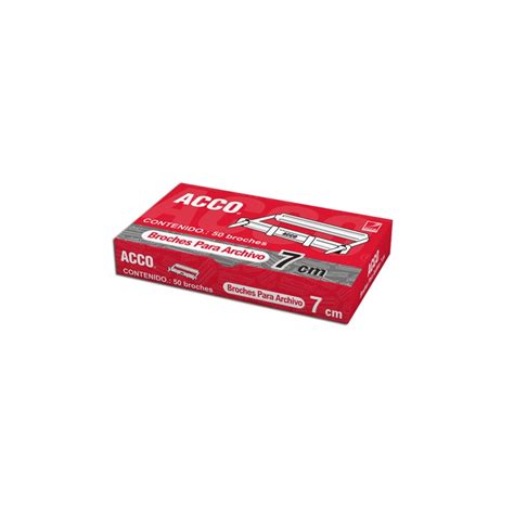 Broche Acco 7cm Caja Con 50 Piezas