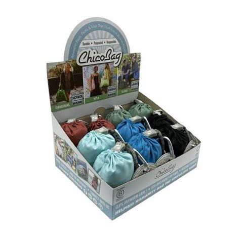 Chicobag Assorted 10 Pack Repete Refine Original Shopping Bag Display