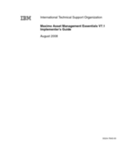 Solution Asset Management Class Lectures100803617 Ibm Maximo Asset
