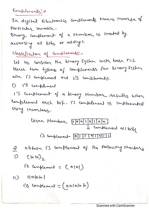 Binary Complements Digital Logic Design Studocu