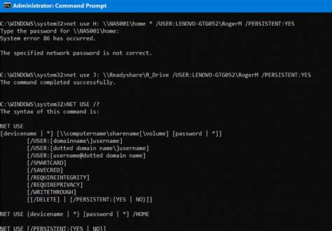Why Does Net Use Command Fail Solved Windows 10 Forums