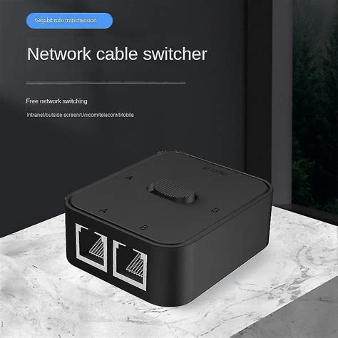2 Port Gigabit Network Switch Rj45 Switch Network Splitter Cable Extender Selector Free 2 Way